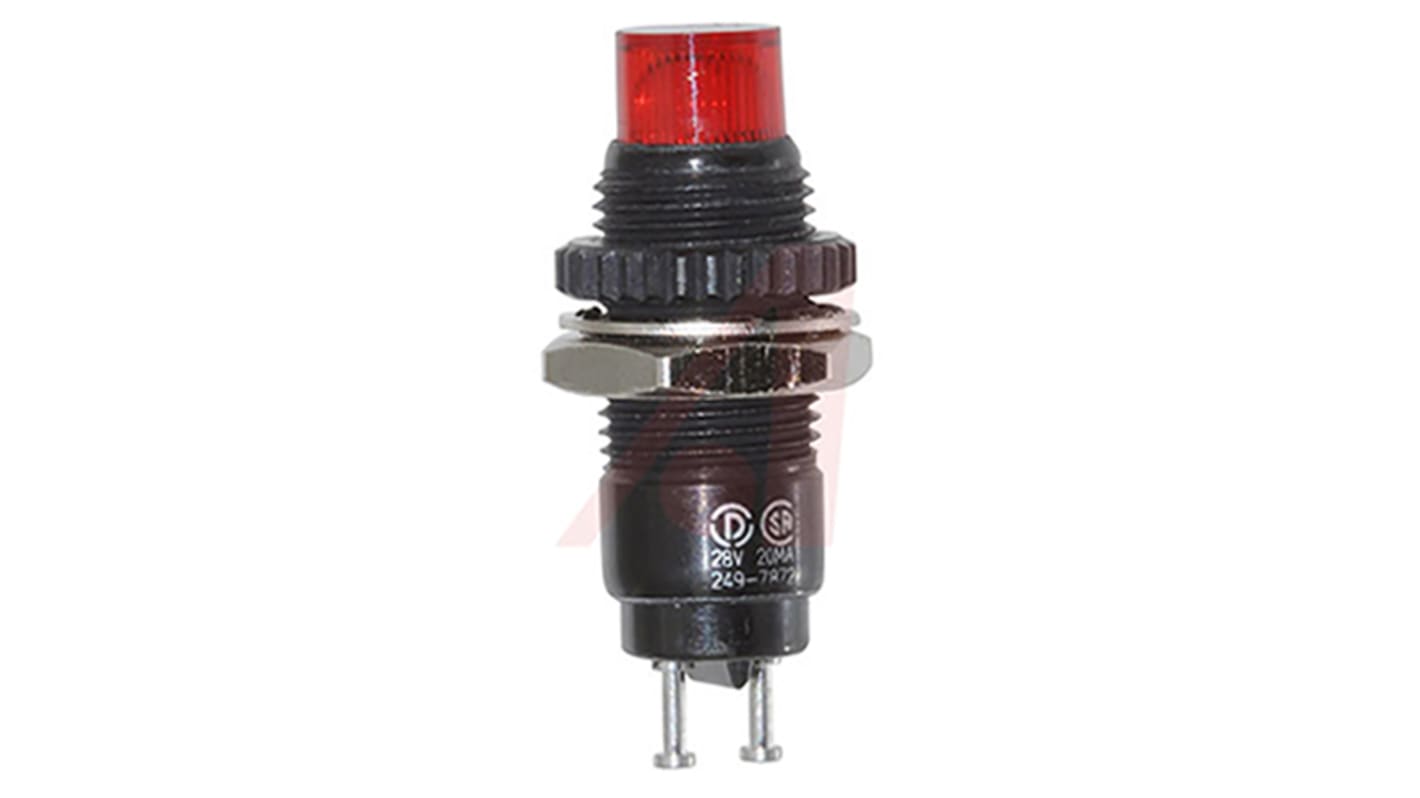 249-7872-3331-504F | Dialight Red Indicator, 28V dc, 9.53mm Mounting ...