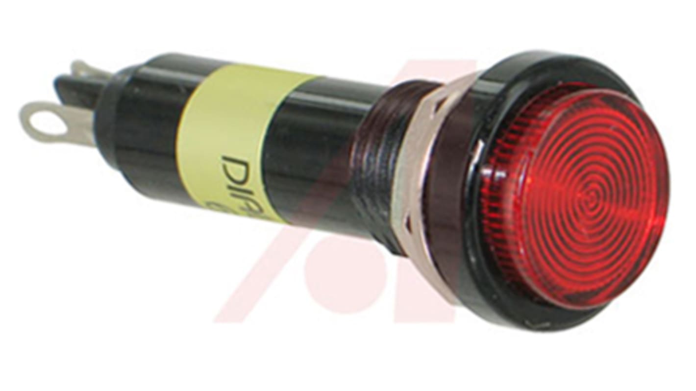 610-3132-120F | Dialight Red Panel LED, 6V dc, 10.3mm Mounting Hole ...