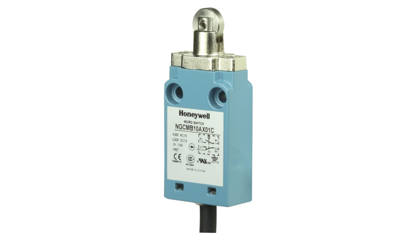 NGCMB10AX01C | Honeywell NGC Series Roller Plunger Limit Switch, NO/NC, IP67, SPDT, Metal ...