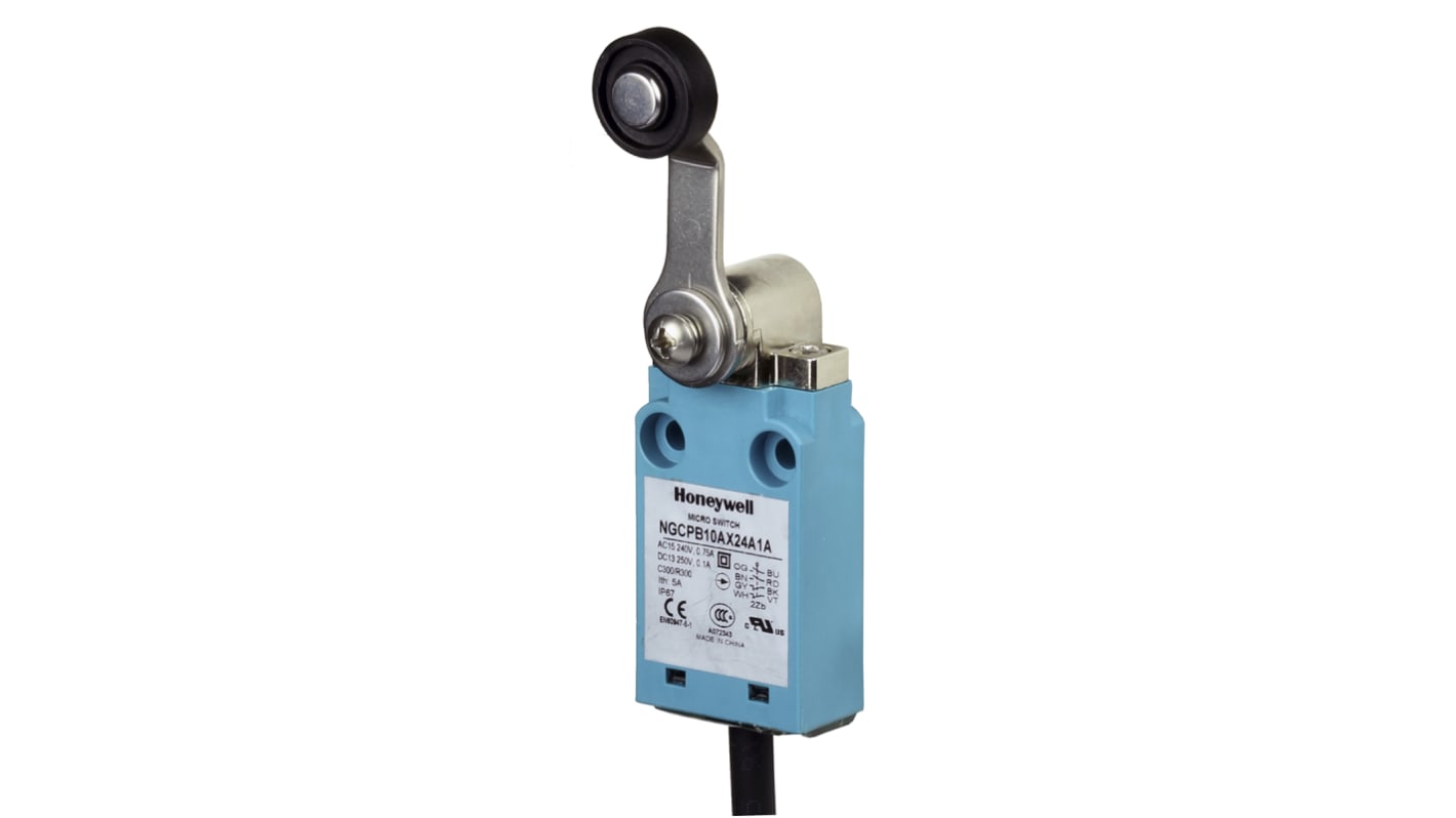 NGCPB50AX32A1A | Honeywell NGC Series Roller Lever Limit Switch, 2NO/2NC, IP67, DPDT, Plastic ...