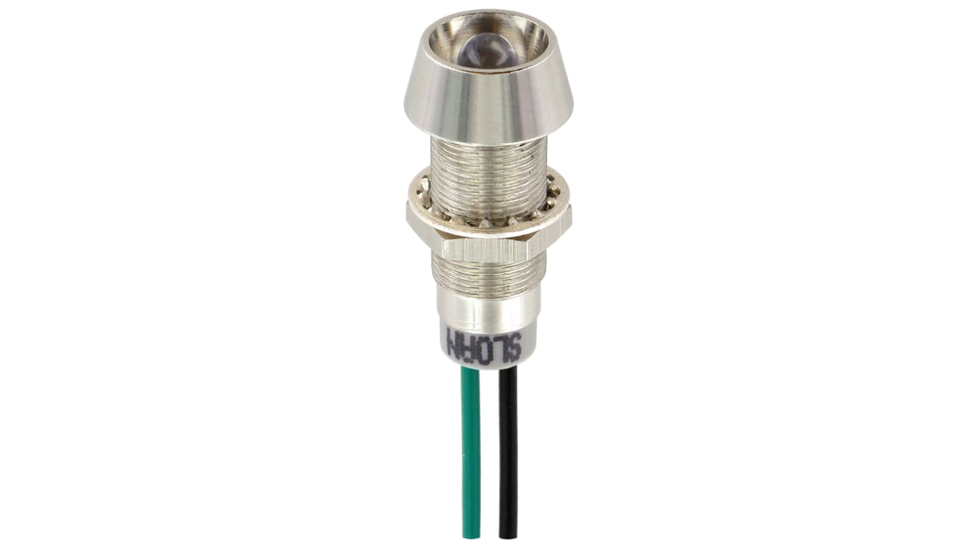 338821010G81NCL1 | Sloan Green Panel LED, 5 → 28V, 8.2 x 7.6mm Mounting ...