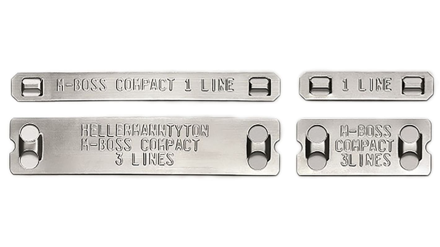 544-80202 MBML20X90-SS316-ML | HellermannTyton M-Boss Cable Labels, 90mm Width, 20mm Height, 500 ...