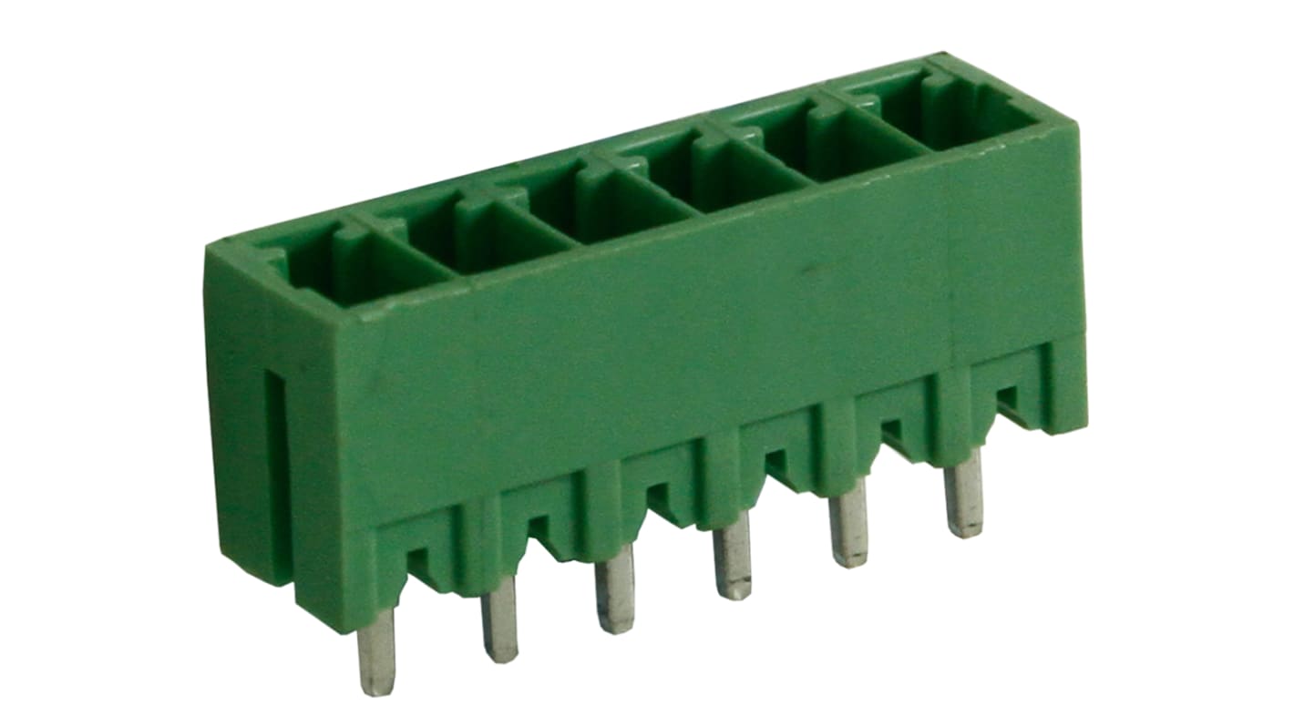 RS PRO 3.81mm Pitch 6 Way Pluggable Terminal Block, Header, Through ...