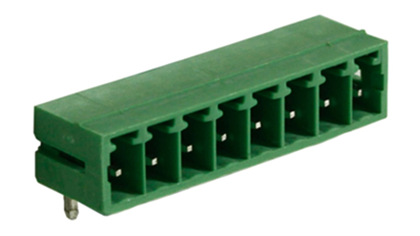 RS PRO 3.81mm Pitch 8 Way Right Angle Pluggable Terminal Block, Header ...
