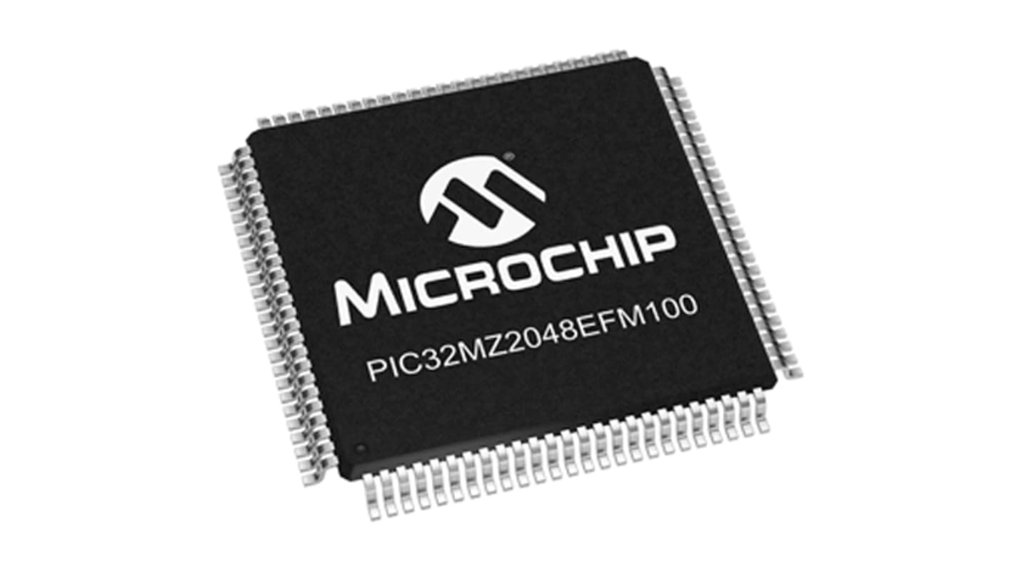Microchip PIC32MZ2048EFM100-I/PF, 32bit MIPS® MicroAptiv™ Microcontroller, PIC32, 200MHz, 160 ...