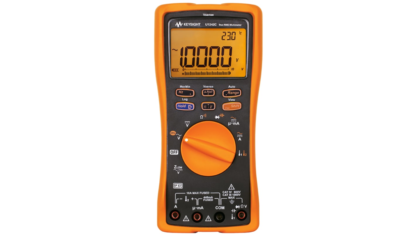 Keysight Technologies U1242C Handheld Digital Multimeter, True RMS ...