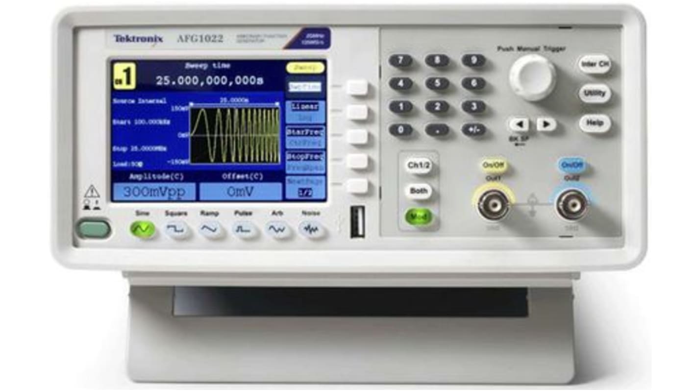 Générateur de fonctions, Tektronix, AFG1022, 10 MHz, 12.5 MHz, 25 MHz ...