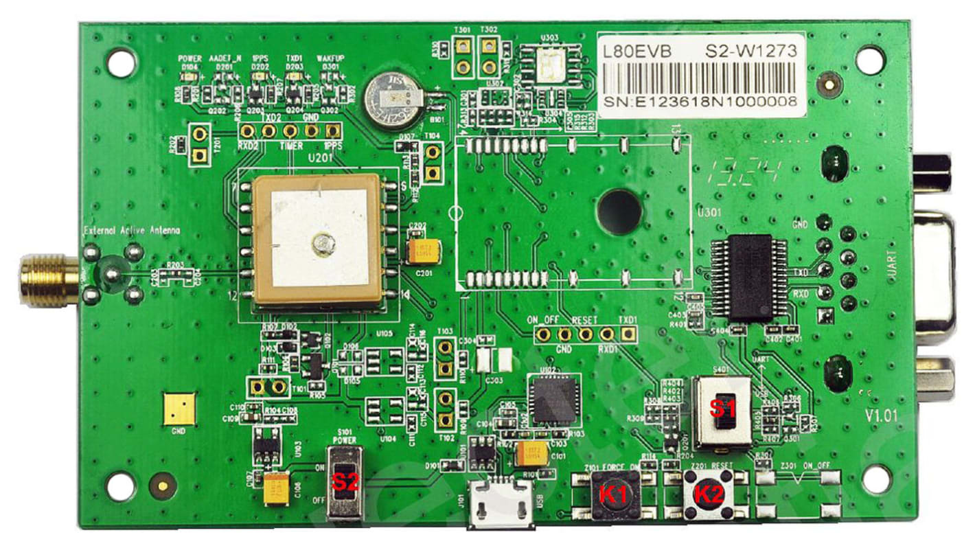 Quectel L80 GPS Evaluation Board L80EVB-KIT | RS