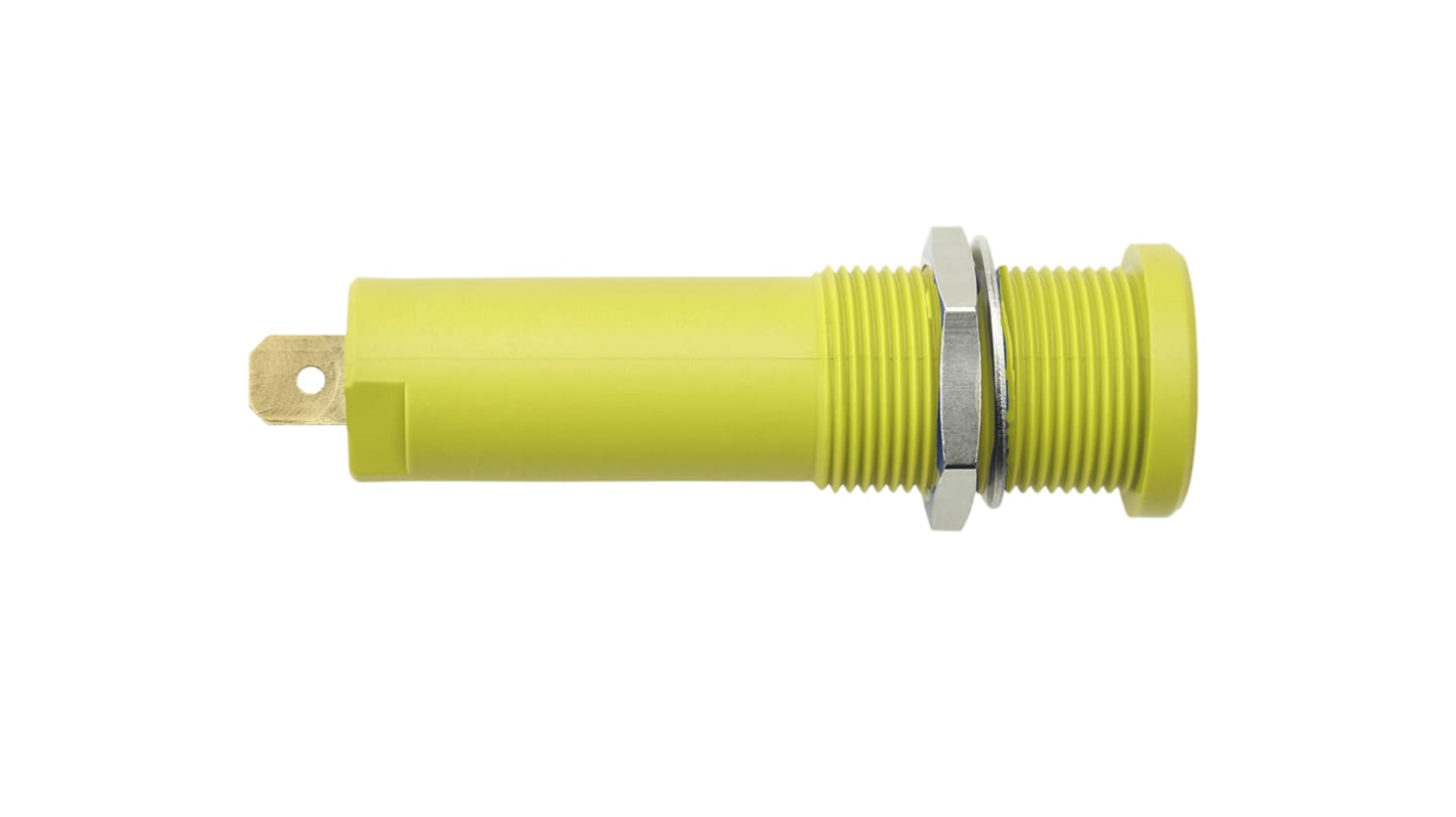 HSEB 3125 L Au / GE | Schutzinger Yellow Female Banana Socket, 4 mm ...
