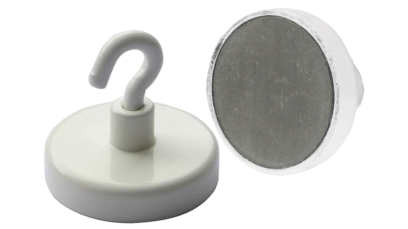 E879 | Eclipse Pot Magnet 25mm Hook Ferrite, 4kg Pull | RS