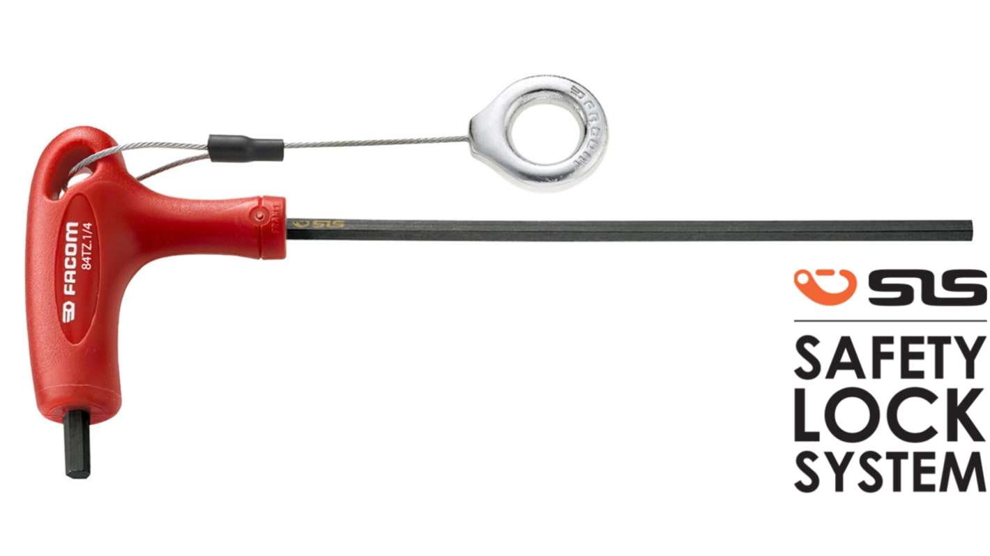 84TZ.3/16SLS | Facom T Shape Imperial Hex Key, 3/16in | RS