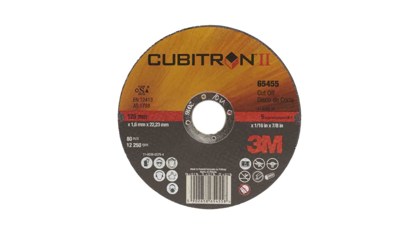 3M COW T41 125x1,6x22, 36+, PN65455 | 3M 3M™ Cubitron™ II Cubitron™ II ...