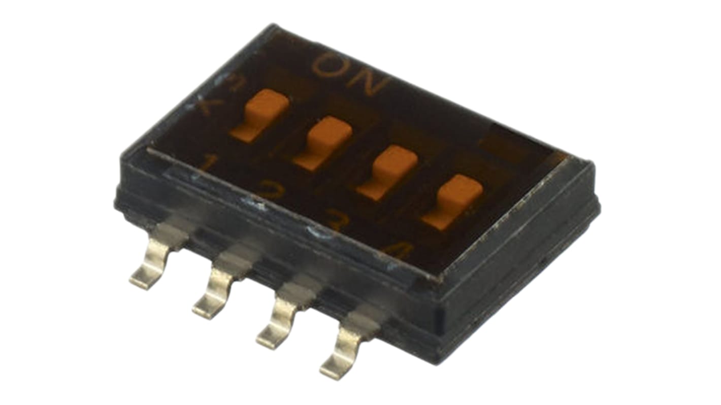 IKH0404000(00) | Apem 4 Way Surface Mount DIP Switch SPST | RS