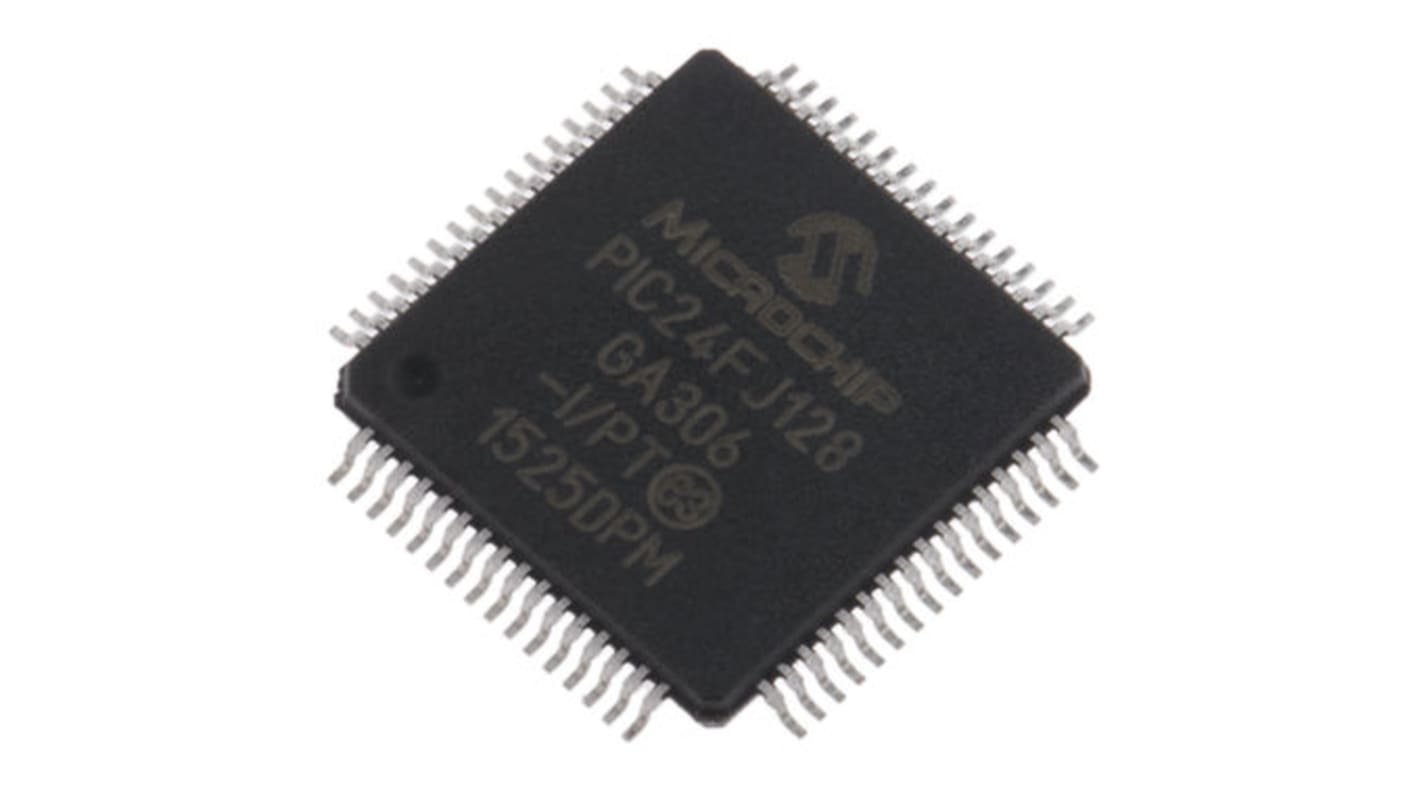 Microchip PIC24FJ128GA306-I/PT, 16bit PIC Microcontroller, PIC24FJ ...