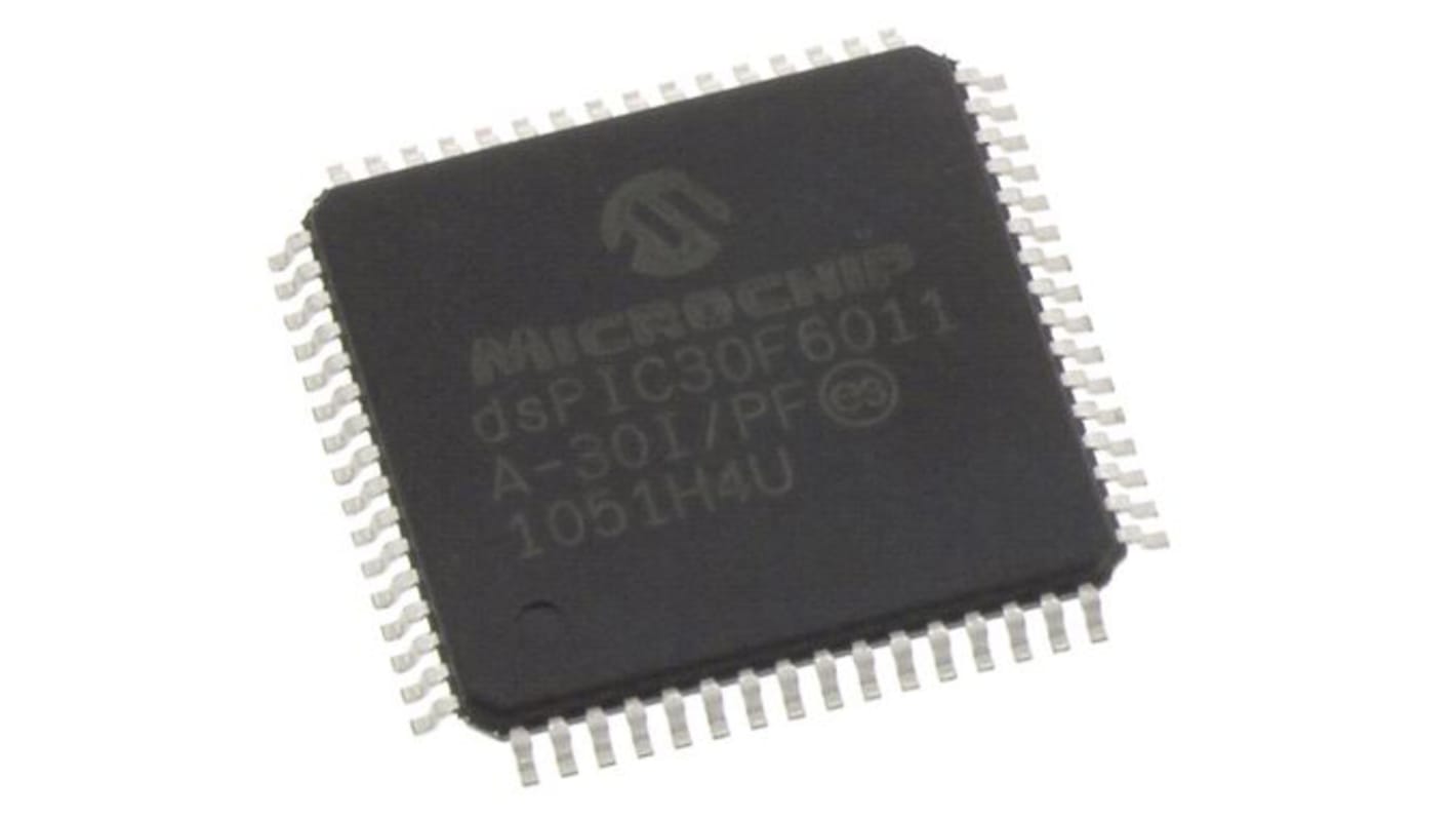 Microchip DSPIC30F6011A-30I/PF, 16bit dsPIC Microcontroller, dsPIC30F ...