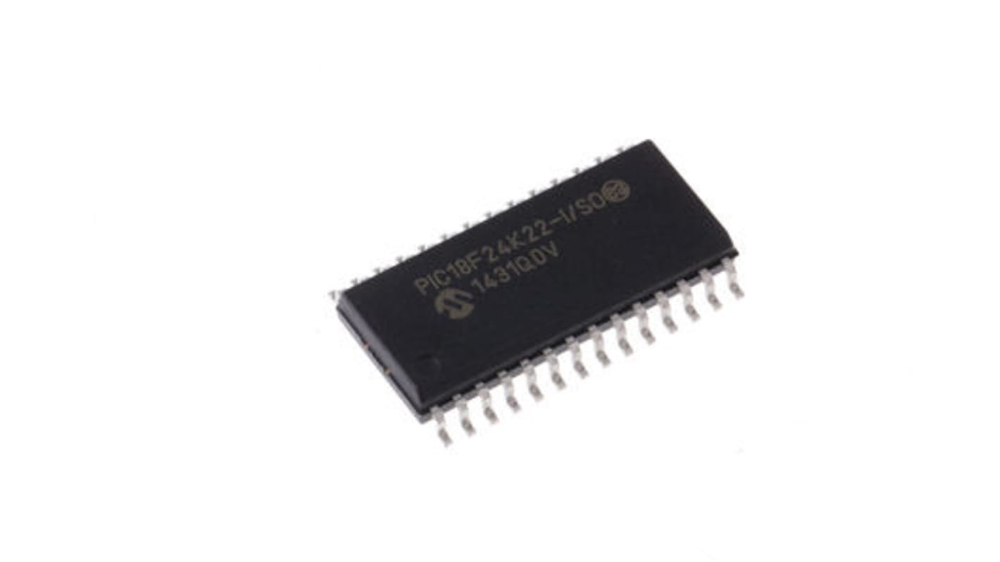 Microchip PIC18F24K22-I/SO, 8bit PIC Microcontroller, PIC18F, 64MHz, 16 kB Flash, 28-Pin SOIC | RS