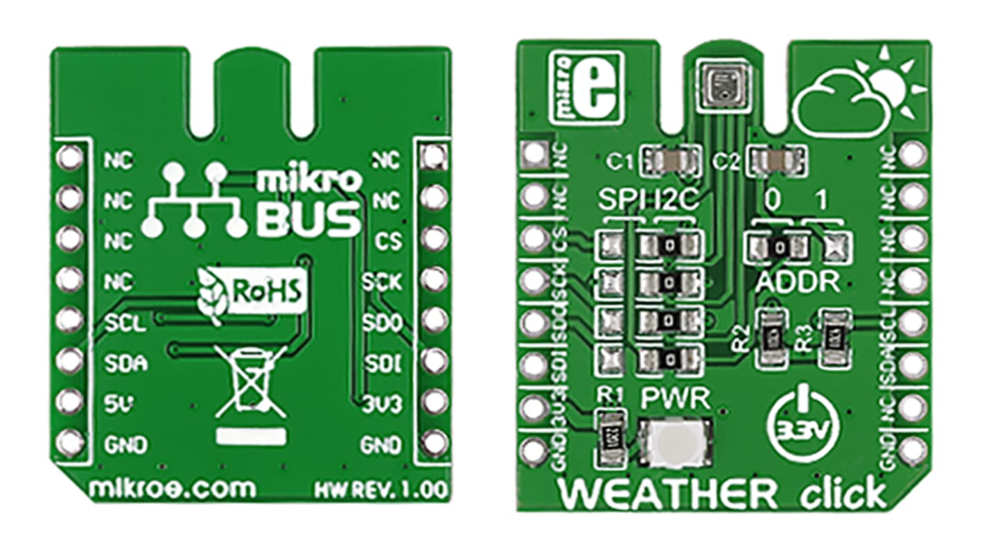 MIKROE-1978 | MikroElektronika Temperature Sensor mikroBus Click Board | RS