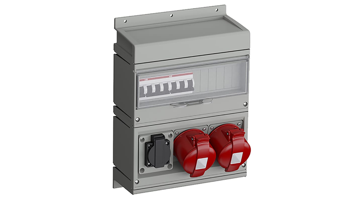 MP32/1 Grey BS | ABB, Kombi IP44 Grey Panel Mount 1 x 1P + E, 2 x 3P ...