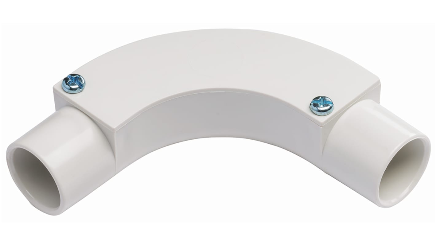 RS PRO Inspection Bend, Conduit Fitting, (Dia) 25mm Nominal Size, PVC ...
