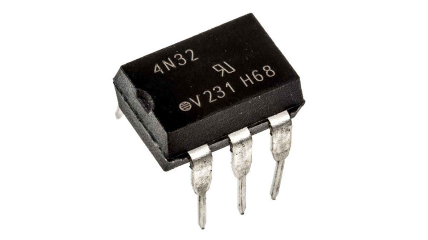 Vishay, 4N32 DC Input Darlington Output Optocoupler, Through Hole, 6 ...