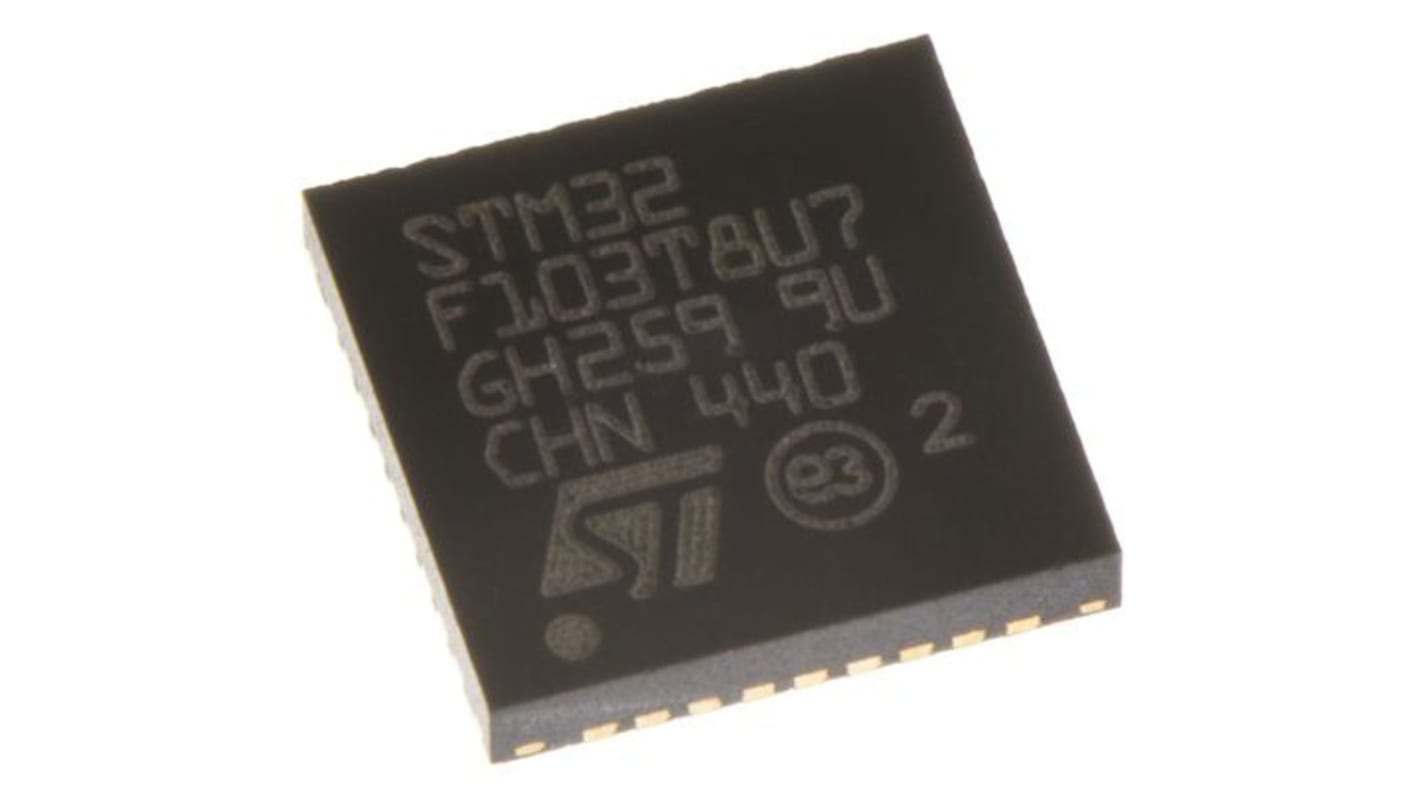 STMicroelectronics STM32F103T8U7, 32bit ARM Cortex M3 Microcontroller, STM32F1, 72MHz, 64 kB ...