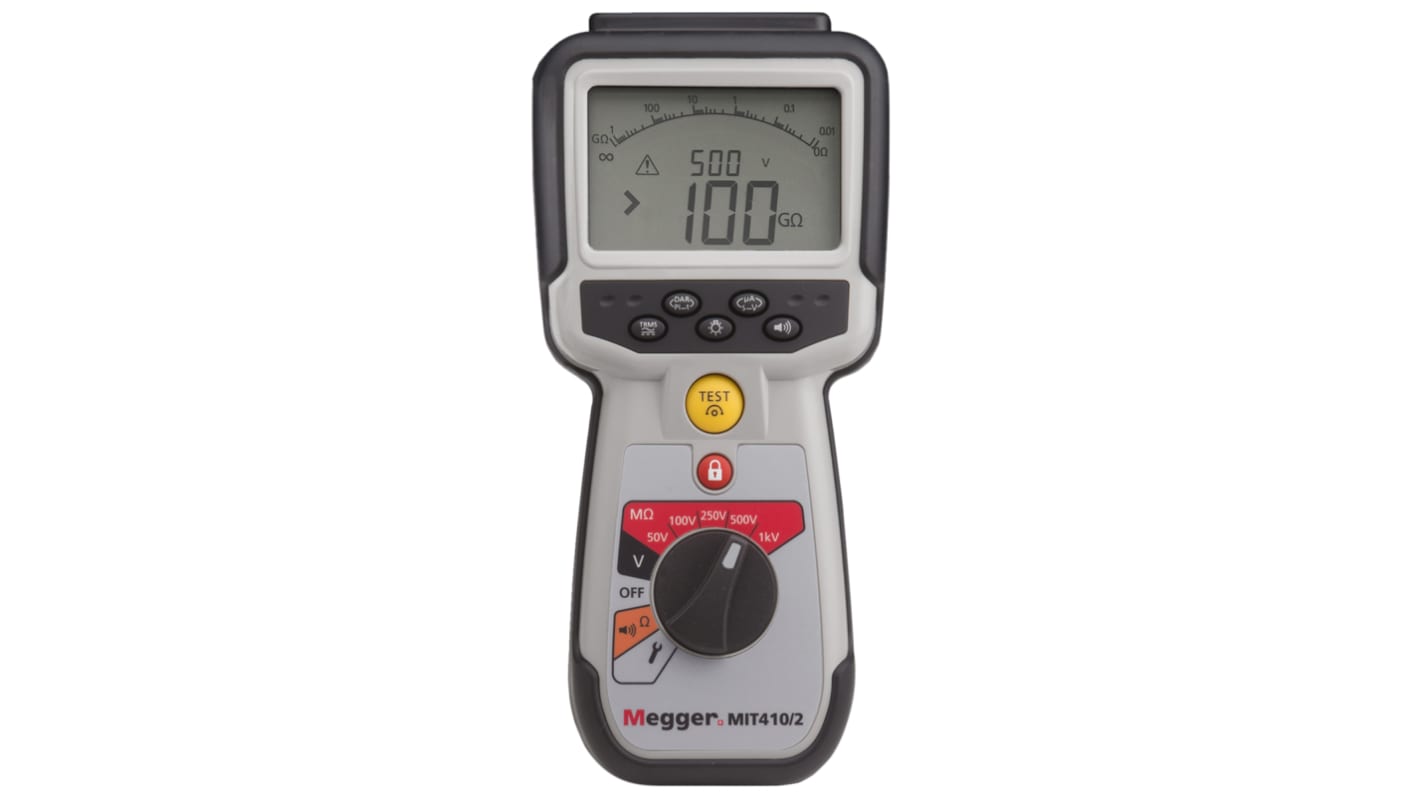 1004-735 | Megger MIT410 2 Insulation Tester, 10V Min, 1000V Max, 200GΩ ...