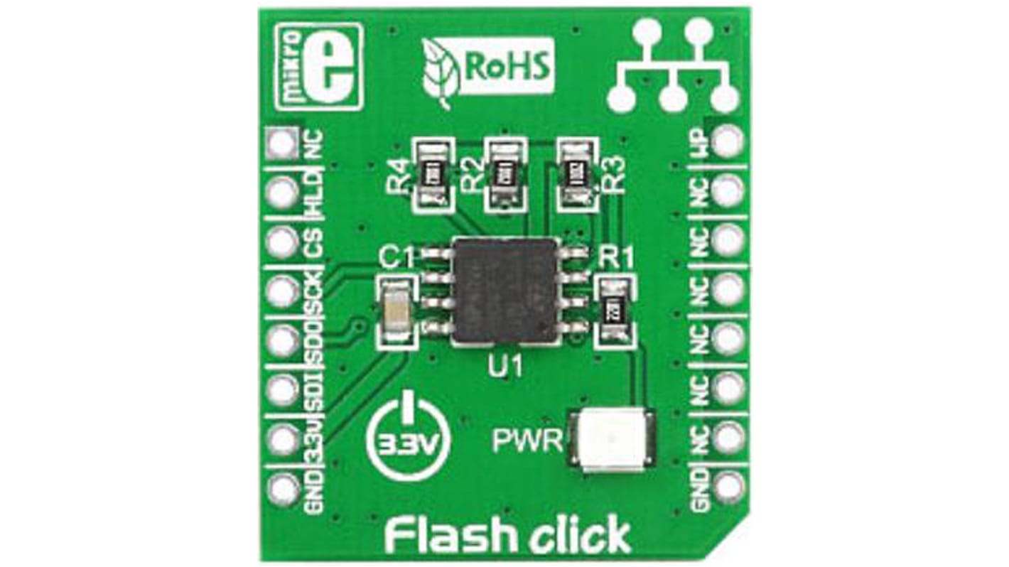 MIKROE-1199 | Carte complément MikroElektronika Flash Click Flash série pour mikroBUS | RS