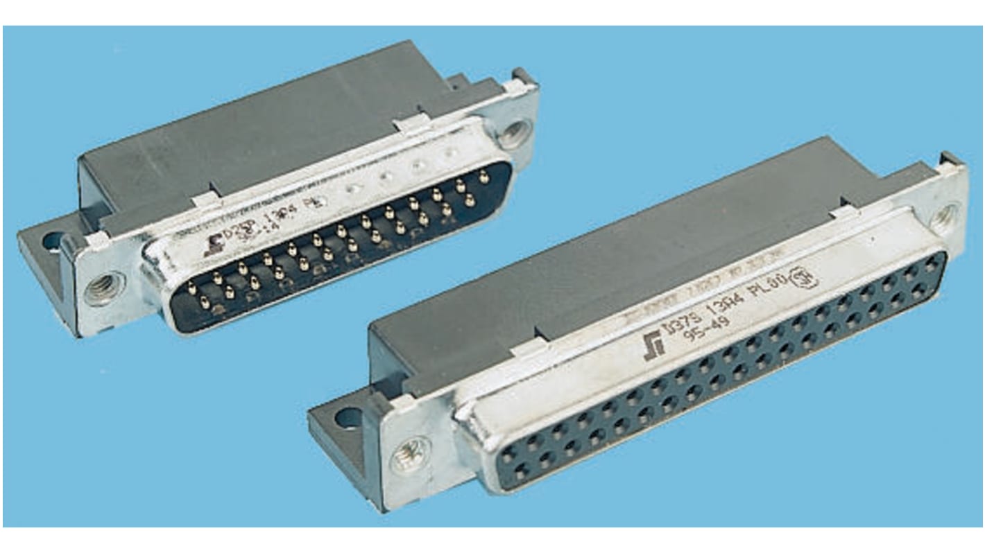 D25P13A4PL00LF | Amphenol ICC Delta D 25 Way Right Angle Through Hole D-sub Connector Plug, 2 ...