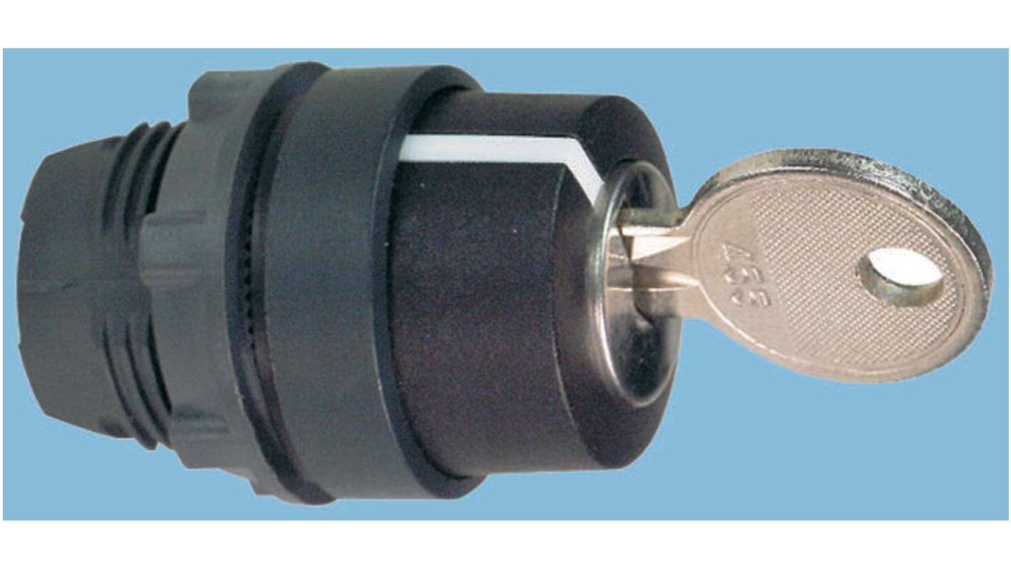 ZB5AG2D | Schneider Electric Harmony XB5 2-position Key Switch Head, Latching, 22mm Cutout | RS