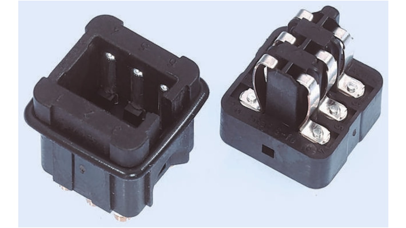 0970006281202 | HARTING Heavy Duty Power Connector Insert, 10A, Male, STAF Series, 6 Contacts | RS