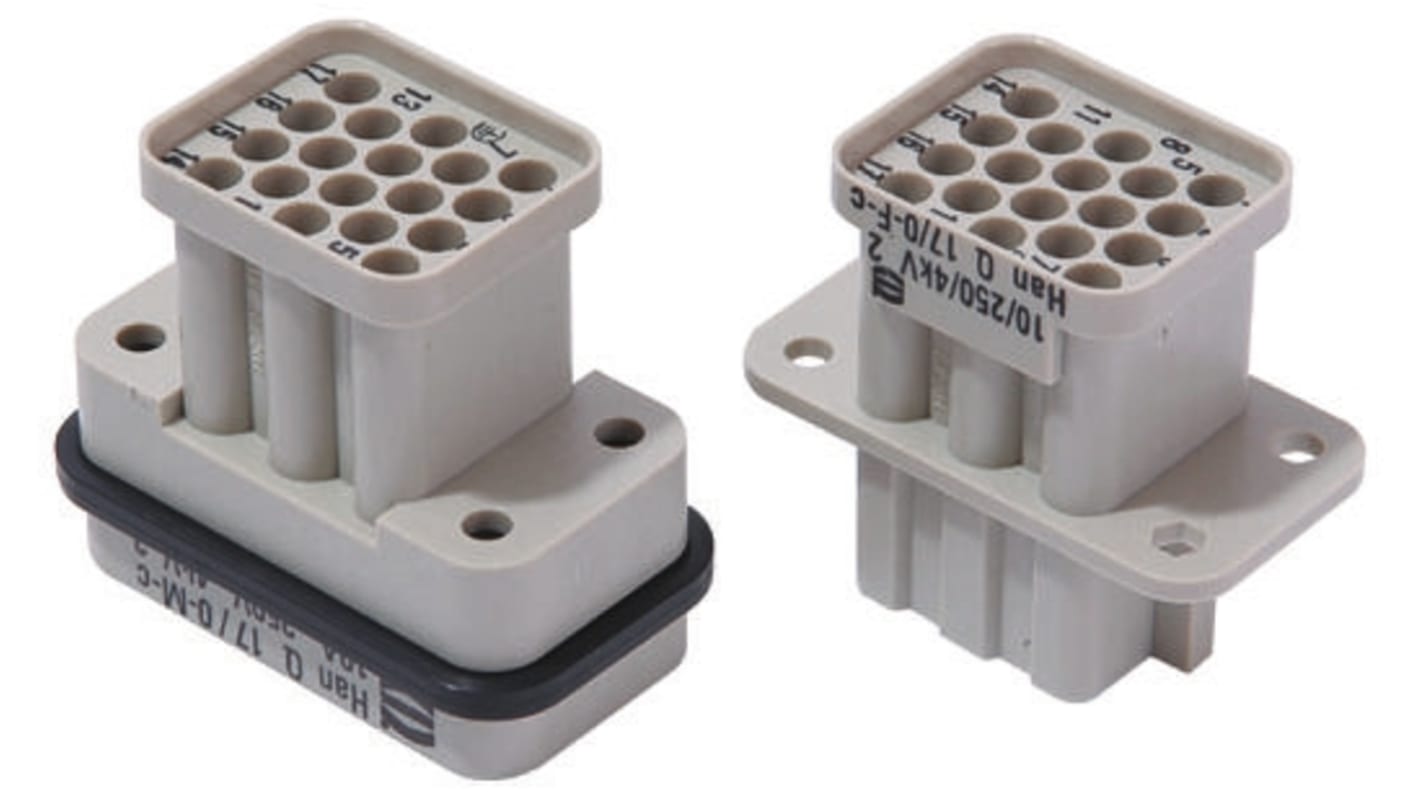 09120173001 | HARTING Heavy Duty Power Connector Insert, Male, Han Q ...