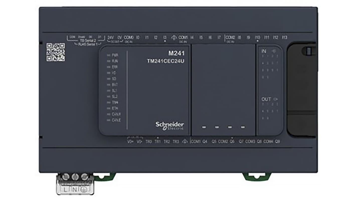TM241C24R | Schneider Electric Modicon M241 Series PLC CPU, Relay ...