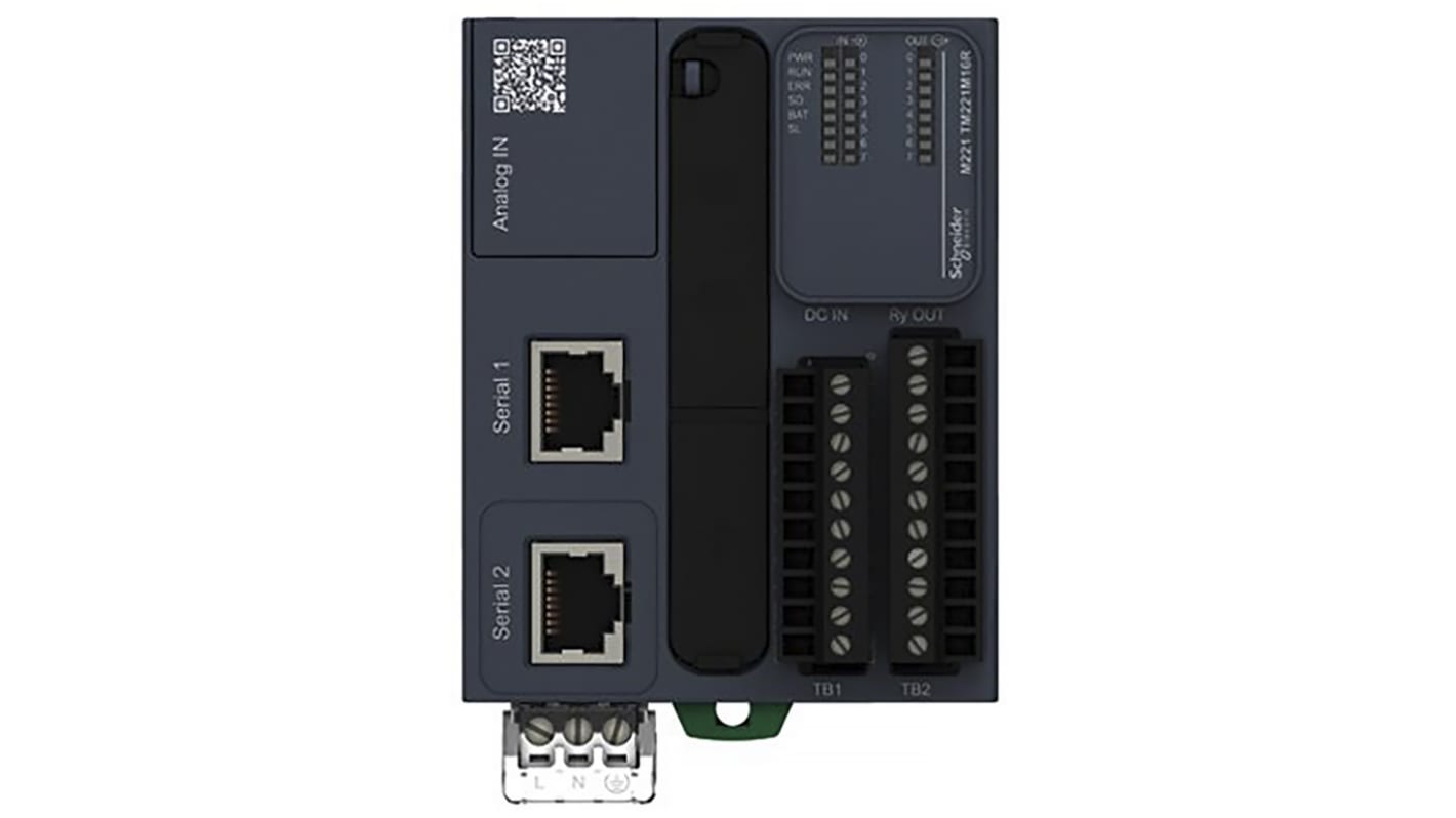 TM221M16R | Schneider Electric Modicon M221 Series PLC CPU, Digital ...