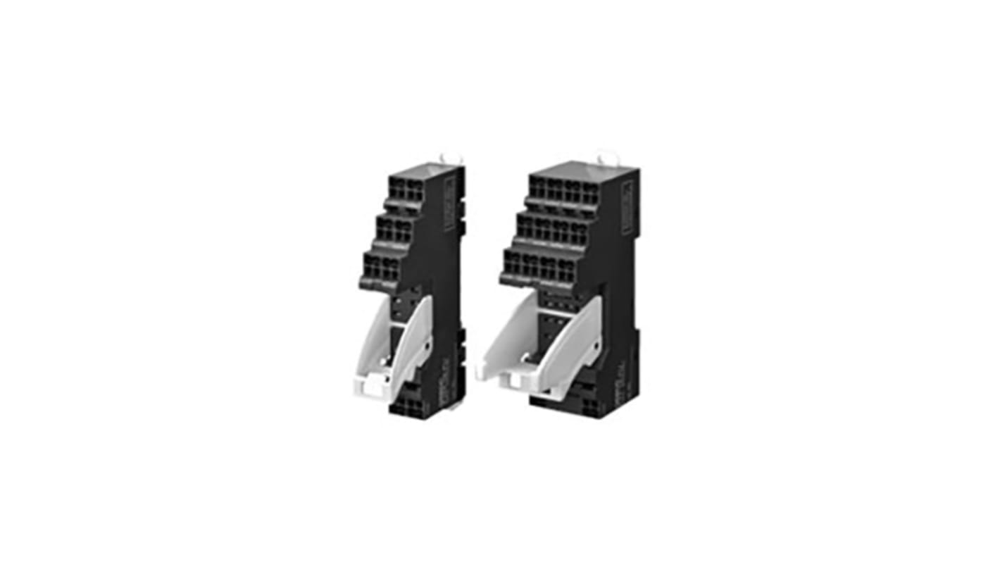 PYF-14-PU-L | Omron 14 Pin 250V ac DIN Rail Relay Socket, for use with ...