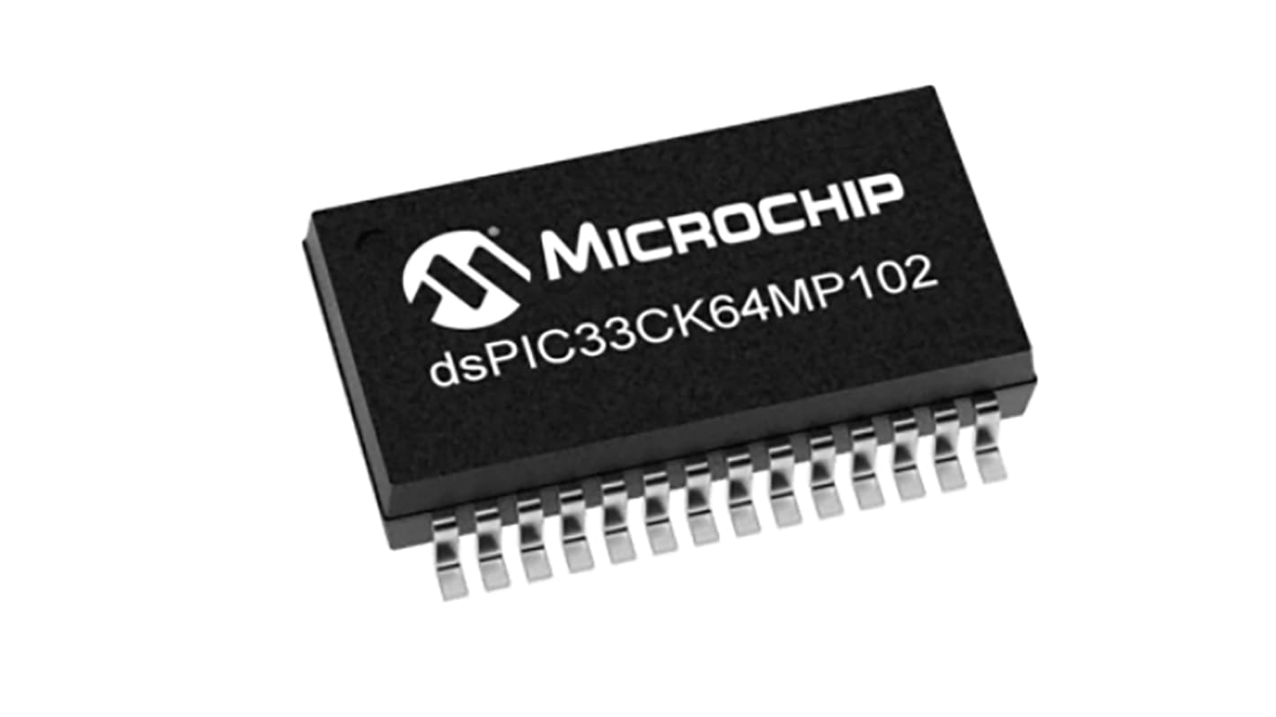Microchip DSPIC33CK64MP102-I/2N, Microprocessor dsPIC 16bit 100MHz 28 ...