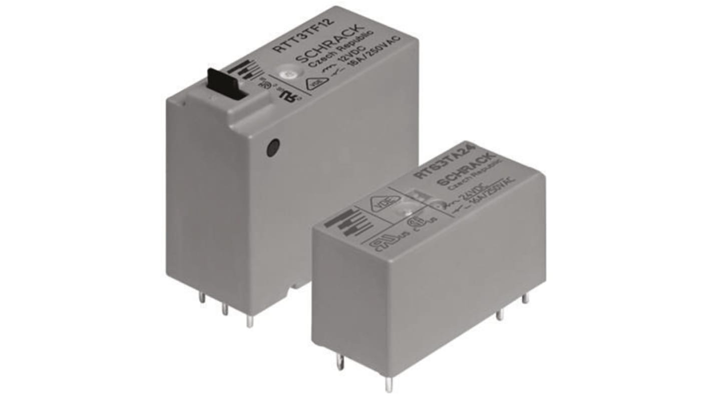 RTS3TF12 | TE Connectivity PCB Mount Latching Power Relay, 12V dc Coil, 16A Switching Current ...