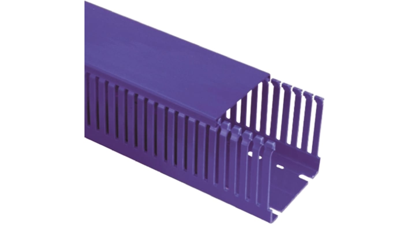 20476034 | Betaduct Blue Slotted Panel Trunking - Open Slot, W37.5 mm x ...