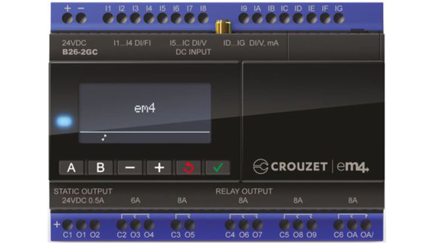 88981116 | Crouzet em4 Alert Series PLC CPU Starter Kit for Use with ...