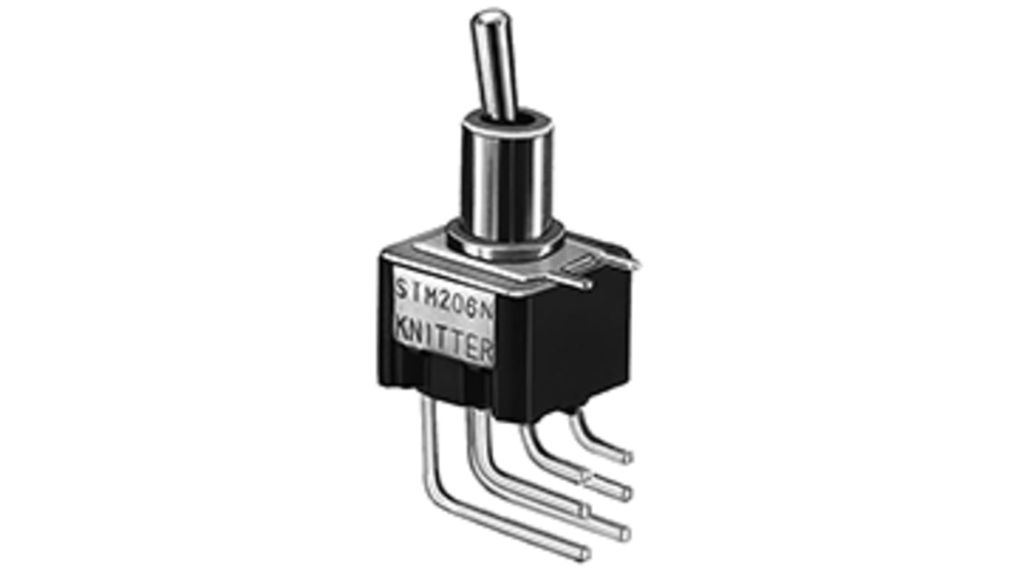 STM 206 P-VM | KNITTER-SWITCH Toggle Switch, PCB Mount, On-Off-On, DPDT ...