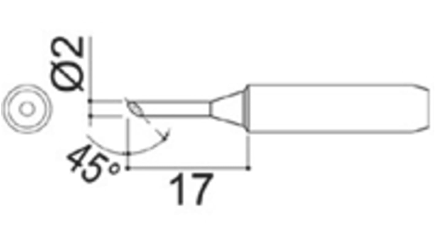 ハッコー はんだごて交換コテ先 900Mシリーズ2 mm, ベベル900M-T-2C | RS