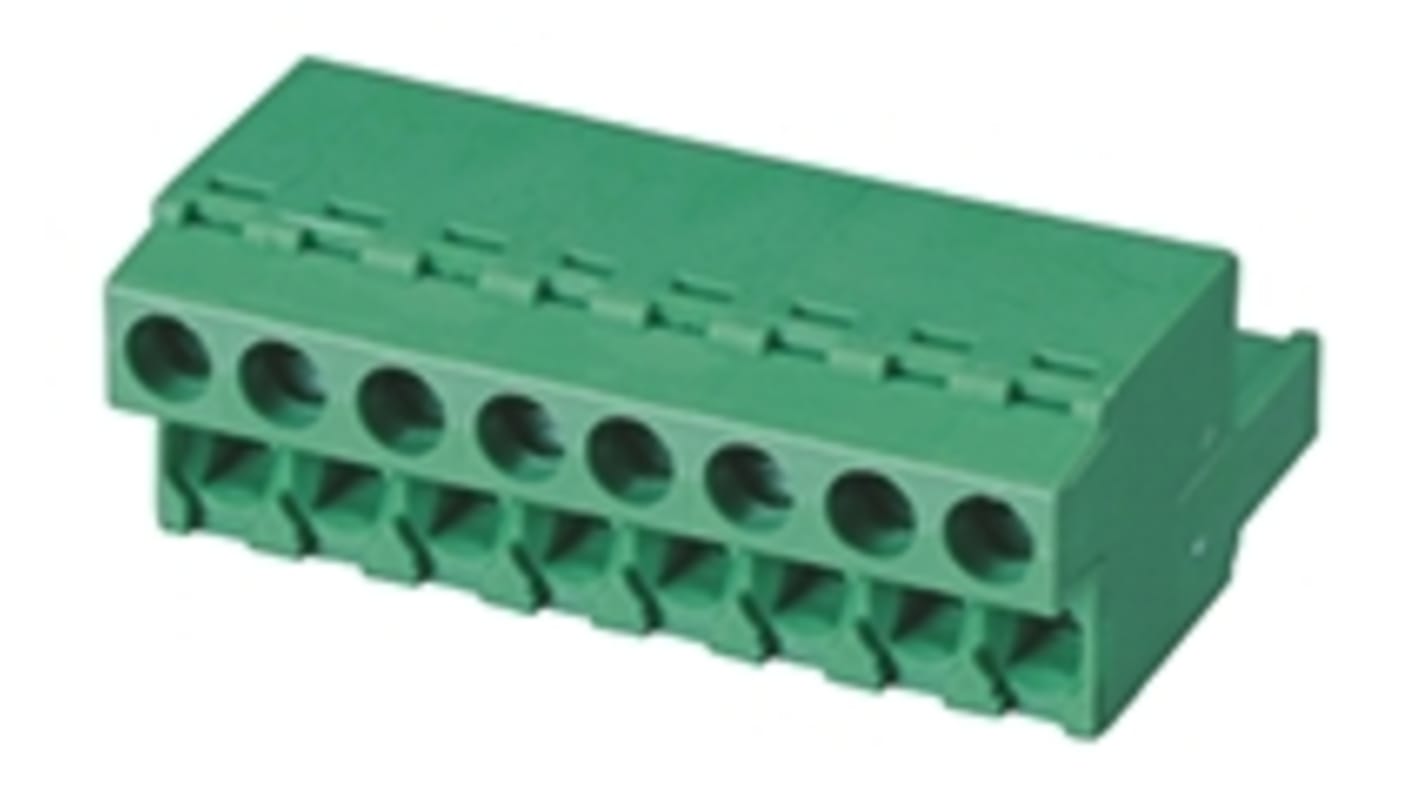 Rs Pro 5 08mm Pitch 2 Way Pluggable Terminal Block Plug Through Hole