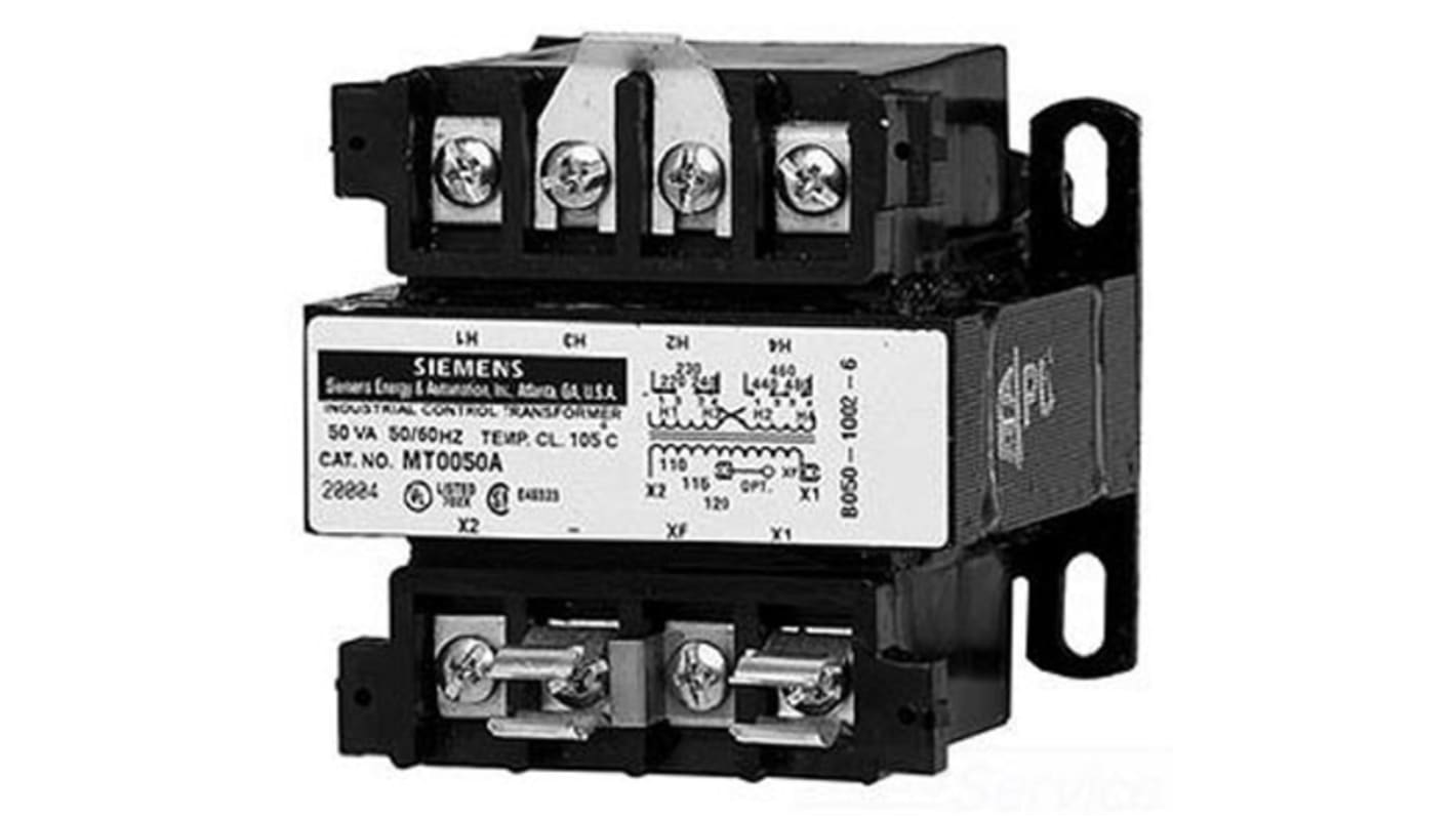 MT0500C | Siemens 500VA DIN Rail Transformer, 120 x 240V ac Primary ...