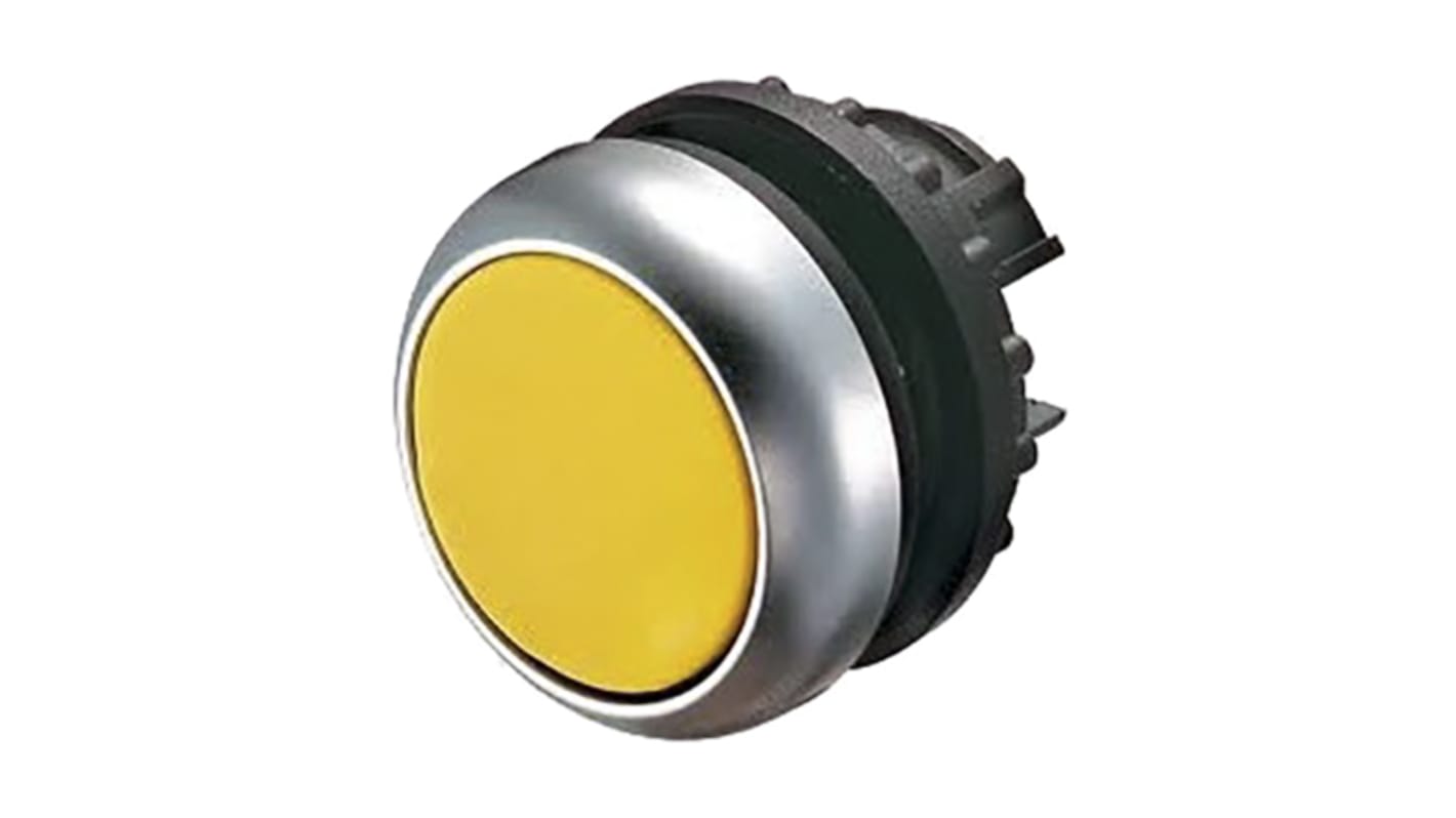 216929 M22-DL-Y | Eaton M22 Series Yellow Momentary Push Button Head, 22mm Cutout, IP67 | RS