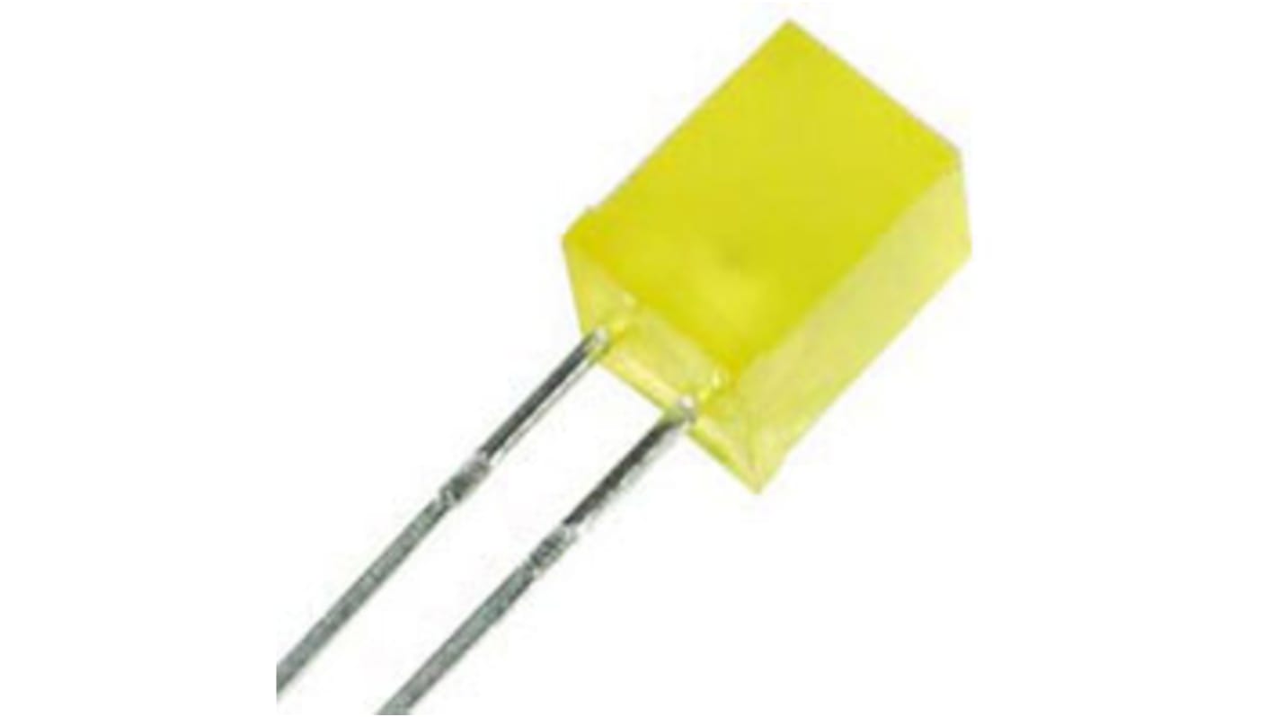 Kingbright2.5 V Yellow LED Rectangular Through Hole, L-1553SYDTK | RS