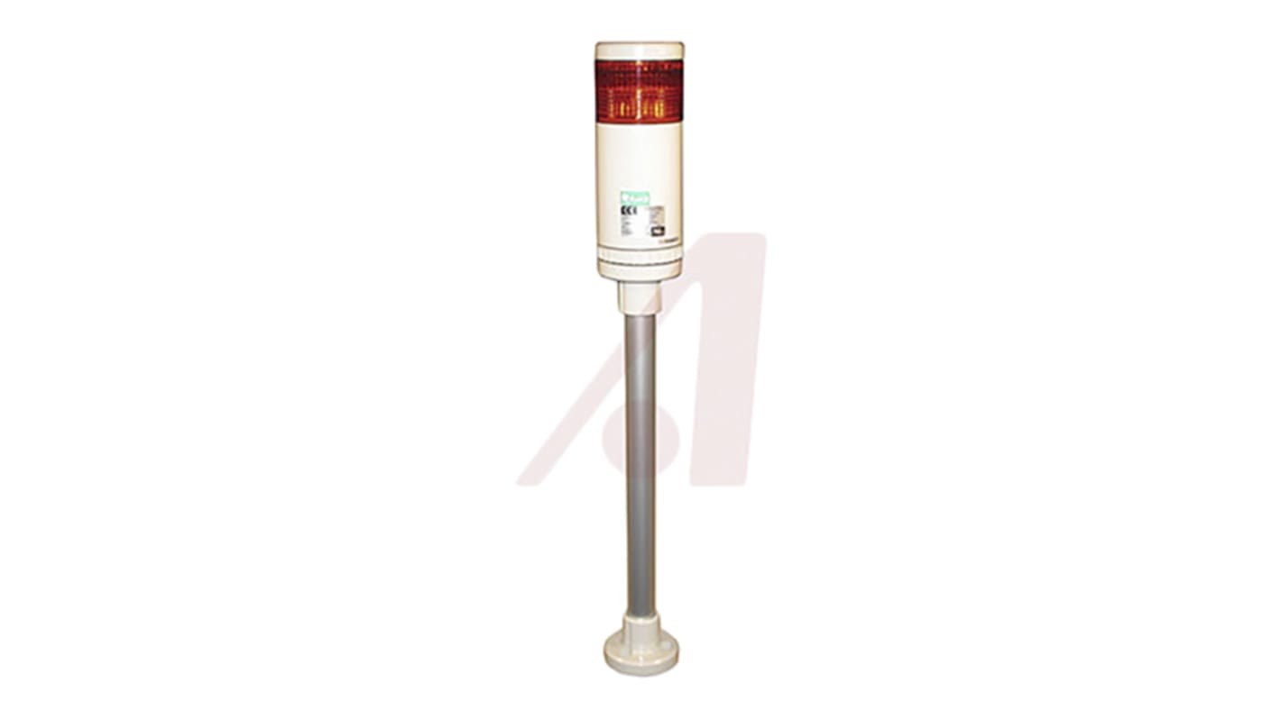 LME-102FB-R | Patlite LME Series Red Buzzer Beacon Tower, 1 Lights, 24 V ac/dc, Tube | RS