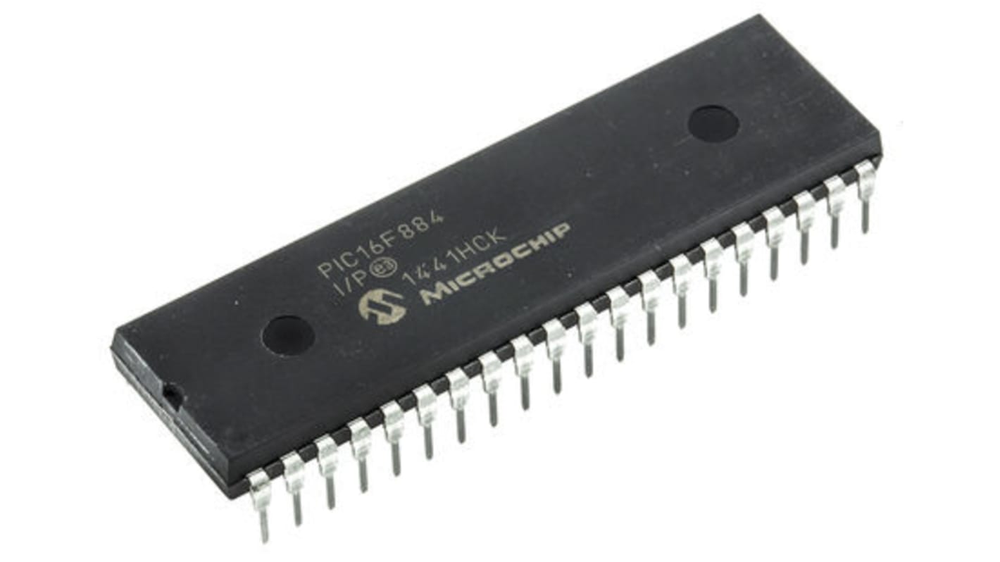Microchip PIC16F884-I/P, 8bit PIC Microcontroller, PIC16F, 20MHz, 4096 words Flash, 40-Pin PDIP | RS