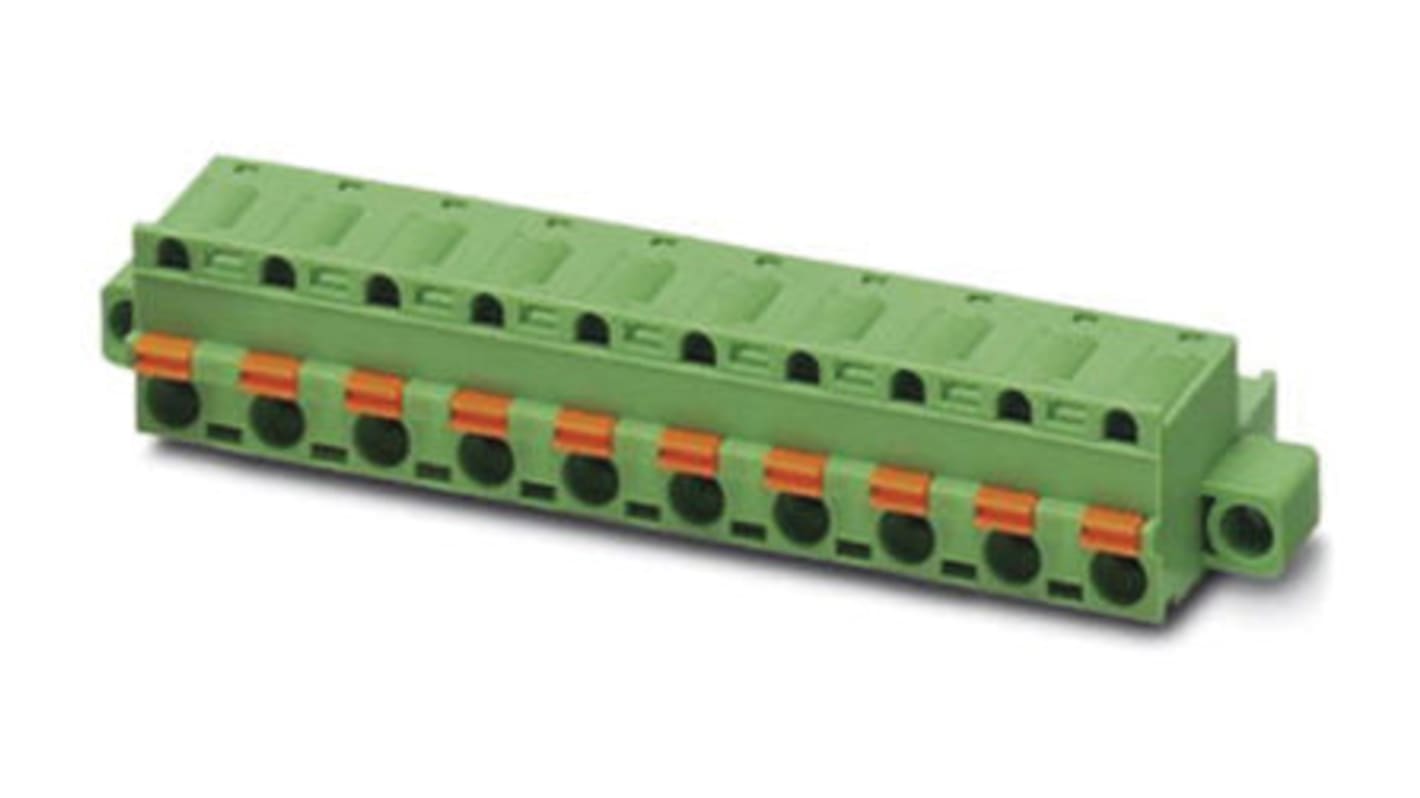 1796225 | Phoenix Contact 7.62mm Pitch 3 Way Pluggable Terminal Block, Plug, Cable Mount, Spring ...