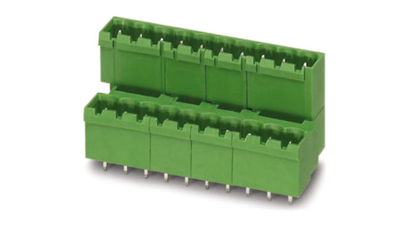 1845345 | Phoenix Contact 5.08mm Pitch 3 Way Pluggable Terminal Block ...