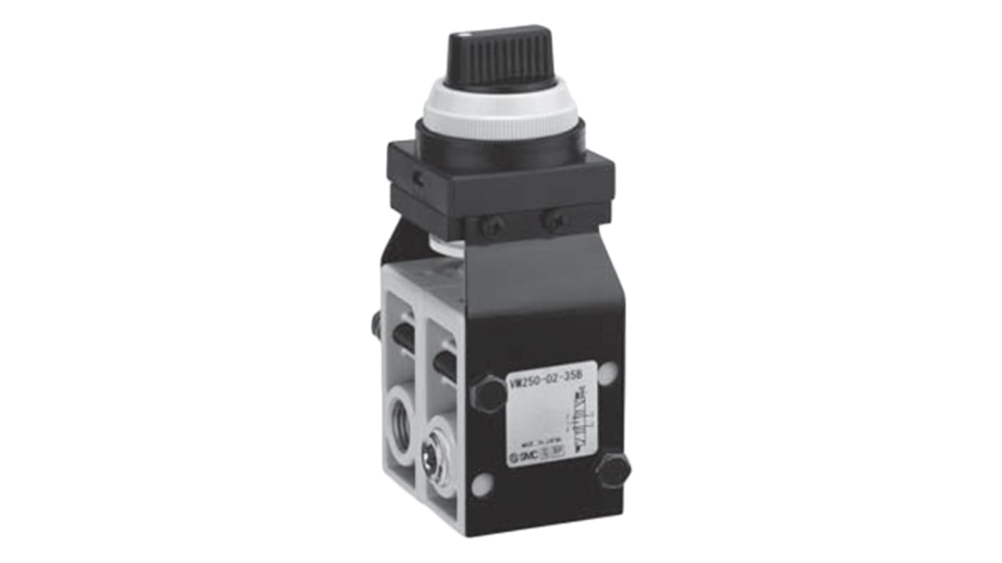 VM250-F02-35BA | SMC Twist Selector (3 Position) Pneumatic Manual Control Valve VM200 Series, G ...