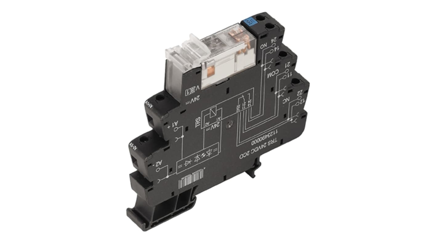 1123540000 | Weidmüller TRS Interface Relais, 24V ac/dc / 230V ac/dc ...